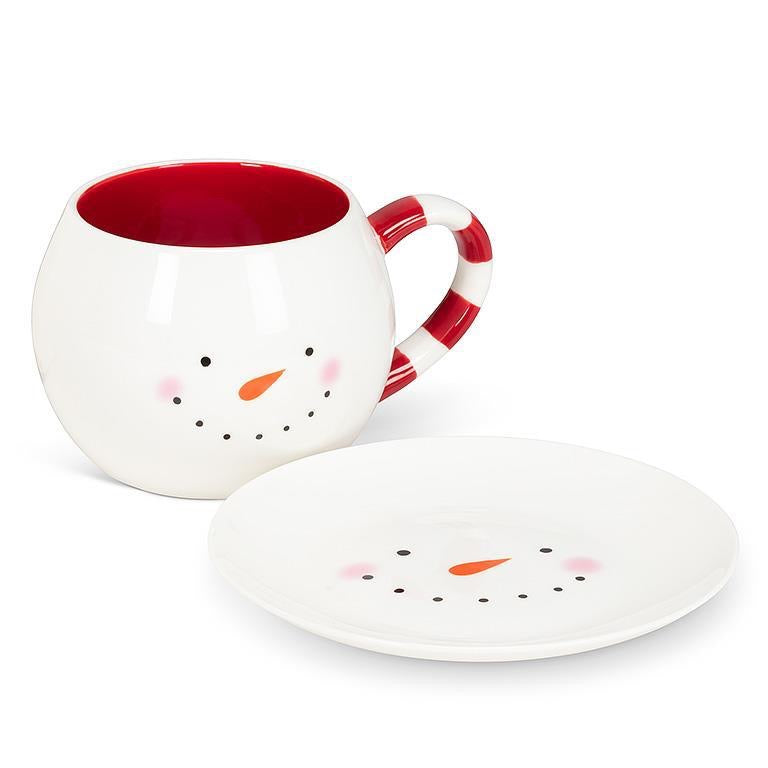 Snowman Face Appetizer Plate – The Pear Co.