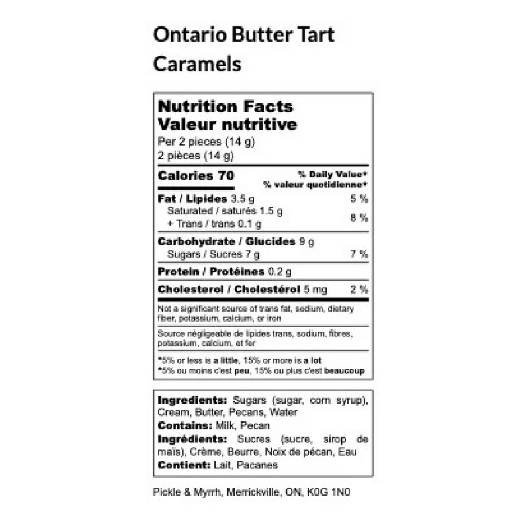 Ontario Pecan Butter Tart Caramels – The Pear Co.