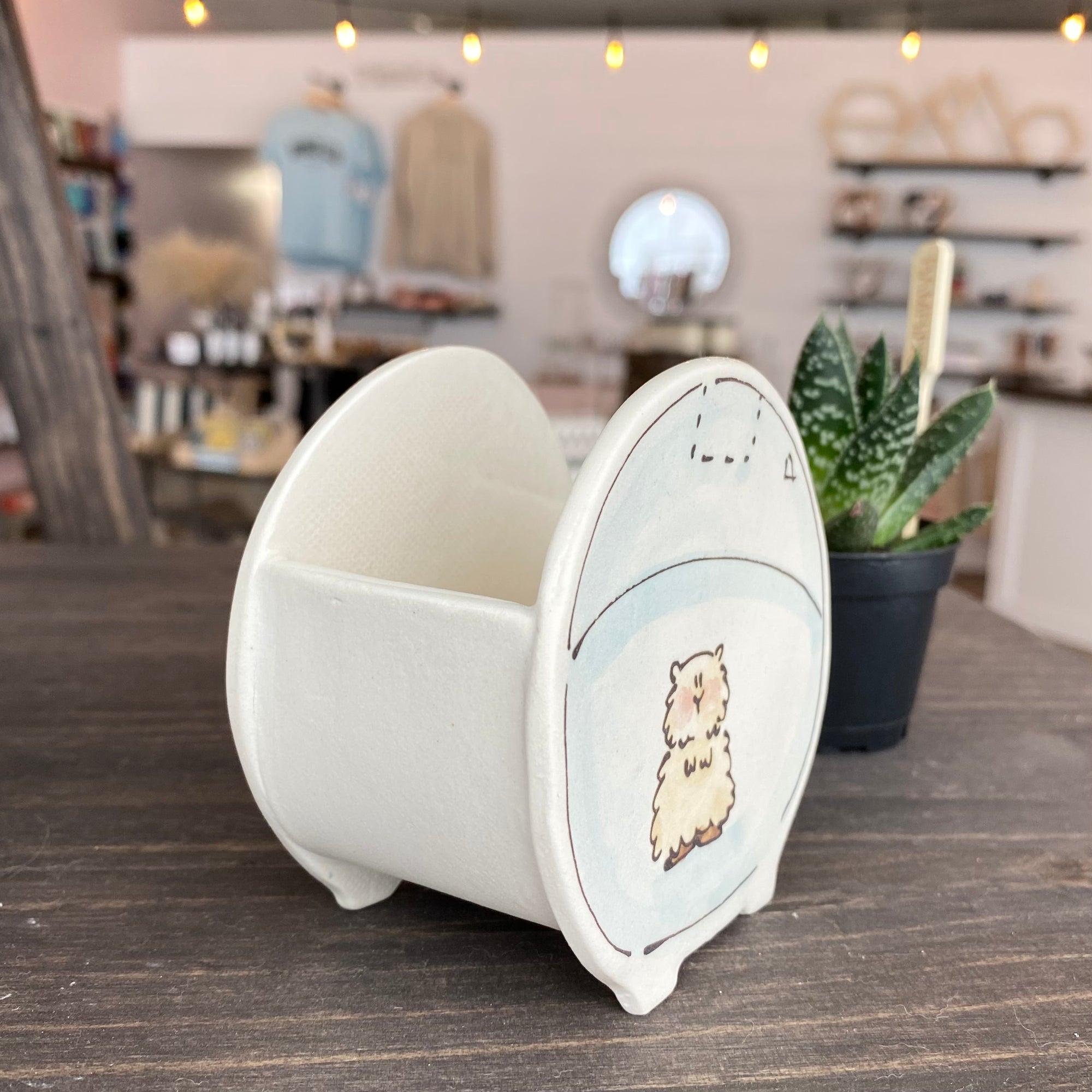 Hamster in a Ball Ceramic Planter – The Pear Co.